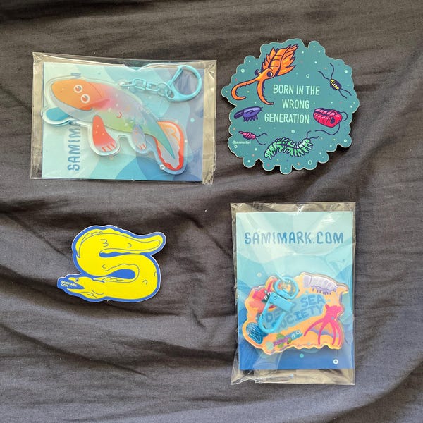 Deep Sea Society Sticker Ocean Lanternfish Vampire Squid Isopod Marine ...