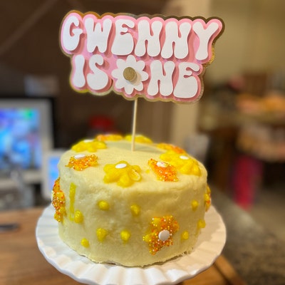 Boho Daisy Birthday, Cake Topper, Cake Smash Topper, First Birthday ...