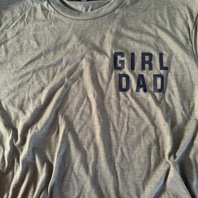 Girldad® Black With White Left Chest Tee, Girl Dad, Girl Dad Gift, Dad ...