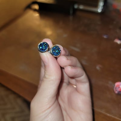 10g 8g Dangle Plugs 2g 4g 6g 14g 16g 12g Plugs Faux Druzy Glitter Ear ...