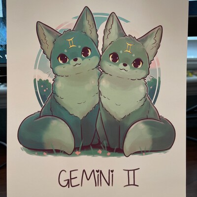 Zodiac Foxes Stickers And/ or Prints 6x8/a5 or 8x10/a4 - Etsy