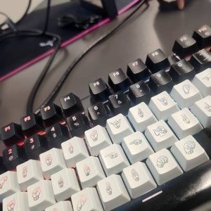 English & Japanese Dual Languages Backlit Keycaps Set for Mechanical ...