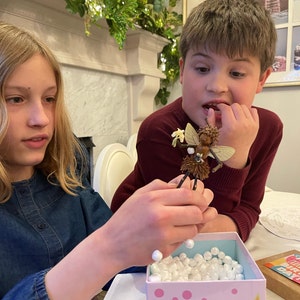 Oakie Acorn Elf Couple Sitting on a Log, Talking. A Figurine That Would ...