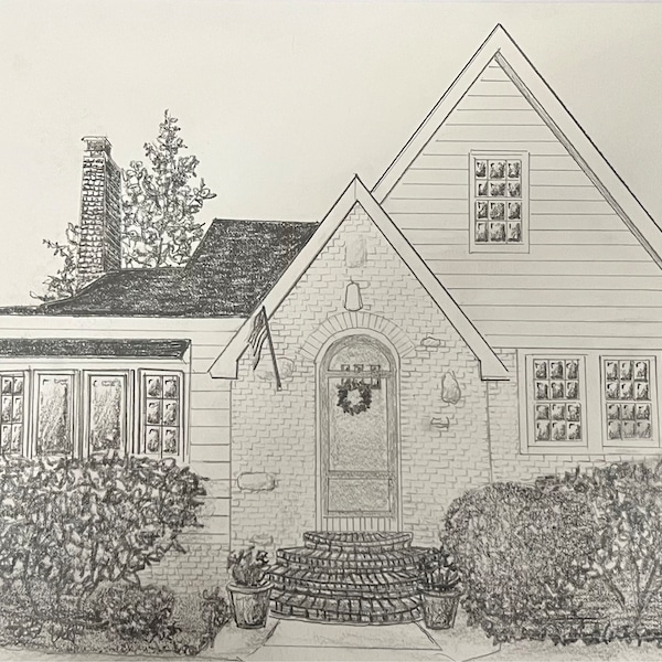Hand-drawn Rendering of Your House - Etsy