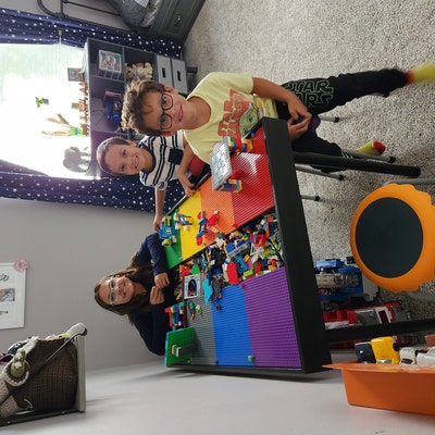 Tall Building Bricks Table, Building Blocks Table , Kids Table With ...