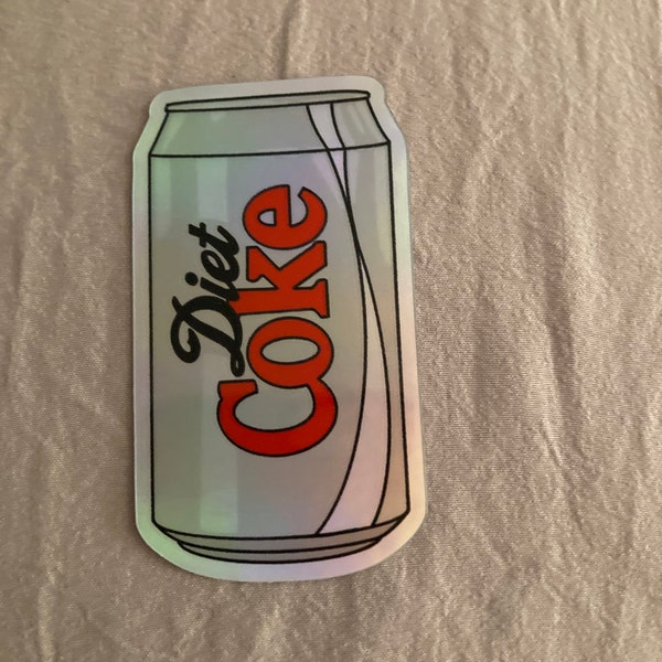 Diet Coke Holographic Sticker, Funny Laptop Decal, Vinyl Sticker for ...