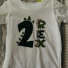 2 Rex Birthday Shirt, 2nd Dinosaur Birthday Tee, Dino Birthday Boy ...