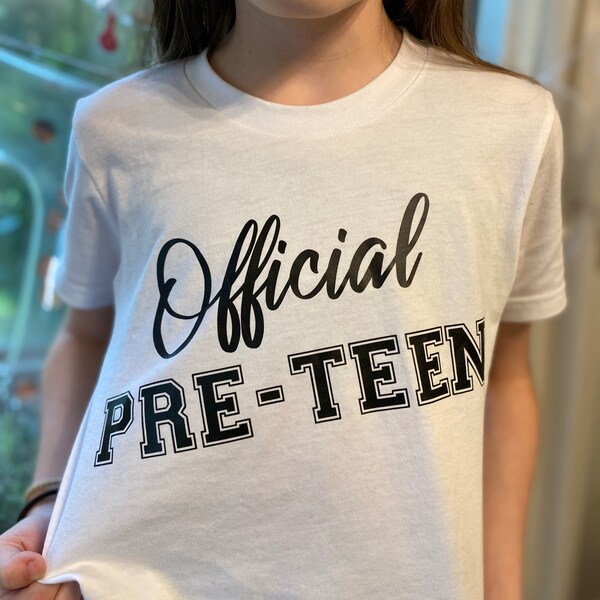 Official Pre-teen Shirt, 12th Birthday Shirt, Pre Teen Shirt, Cute ...