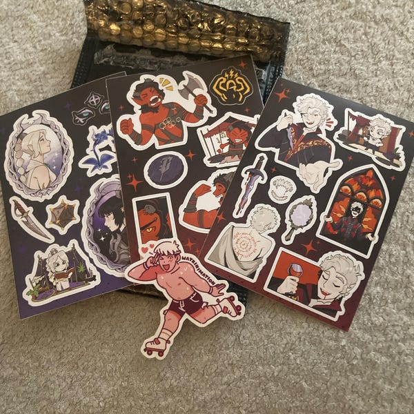 Baulders Gate 3 Astarion & Karlach Sticker Sheet - Etsy