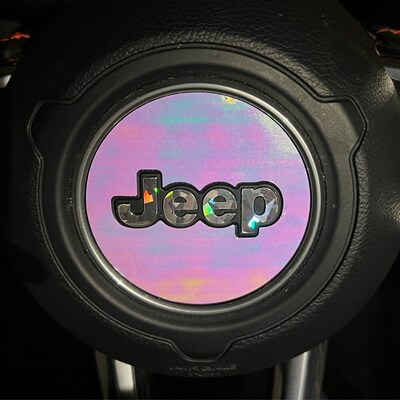 Crystal Holographic Wheel Rim Silhouette Jeep Sticker Decal, Wrangler ...