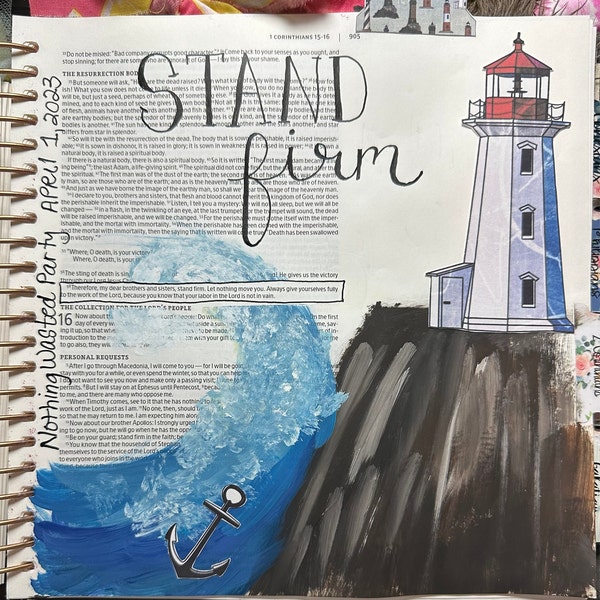 Lighthouse, Bible Journaling, Traceable, Printable, Faith, Christian ...