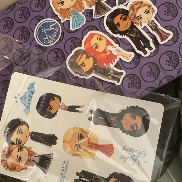 Chibi ACOTAR Couples Stickers, From the Series A Court of Thorns and ...