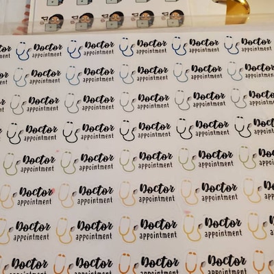 Doctor Appointment Icon Planner Stickers Doctor Stickers Plum Paper ...
