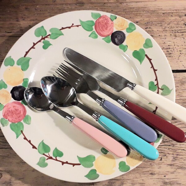 Colourful Vintage Inspired Cutlery Set - Etsy