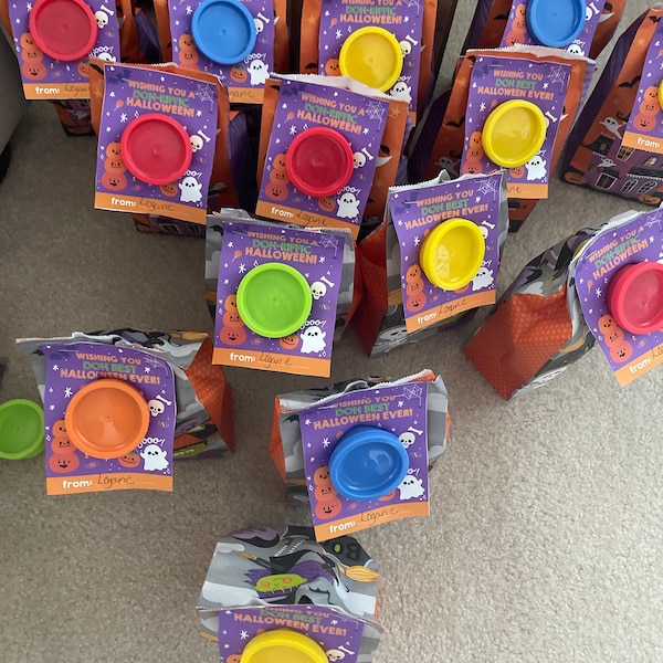 Halloween Play-doh Party Favors, Trick or Treat Truck or Treat Non ...