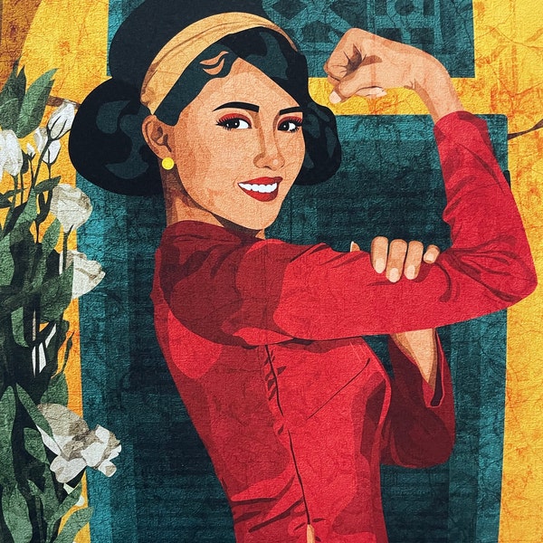 Filipino Art Print, Asian Woman Illustration, Culture Celebration Art ...