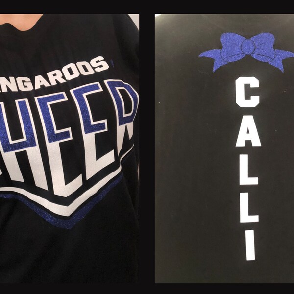 Glitter Cheer Shirt,cheer Shirt,cheerleader Shirt,custom Name ...