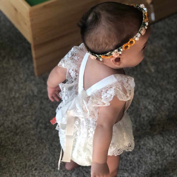 Baby Flower Crown, Toddler Flower Crown, Flower Girl Crown, Newborn ...