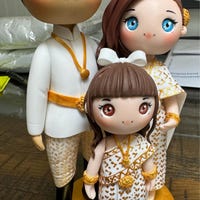 Barong and Ao Dai Wedding Cake Topper, Philippine and Vietnam Wedding ...