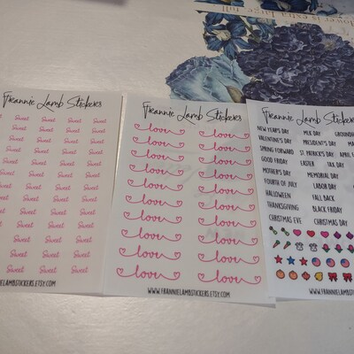 Custom Text Stickers, Custom Labels, Custom Word Stickers for Planner ...
