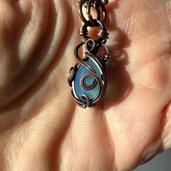 Rainbow Obsidian - 'tyet' - Wire Wrap Pendant - Oxidized Copper - Etsy