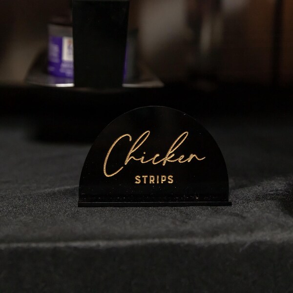 Acrylic Buffet Food Name Sign, Food Table Tent Card, Food Tag, Cute ...