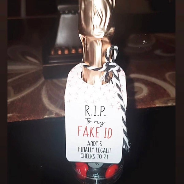 RIP to My Forties Party Favors Mini-alcohol Shot Nips Bottle Tags for ...