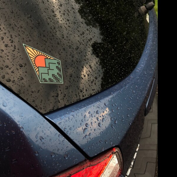 Mountain Scene Sticker | Water Bottle Decal | Car Window Decal | Laptop ...