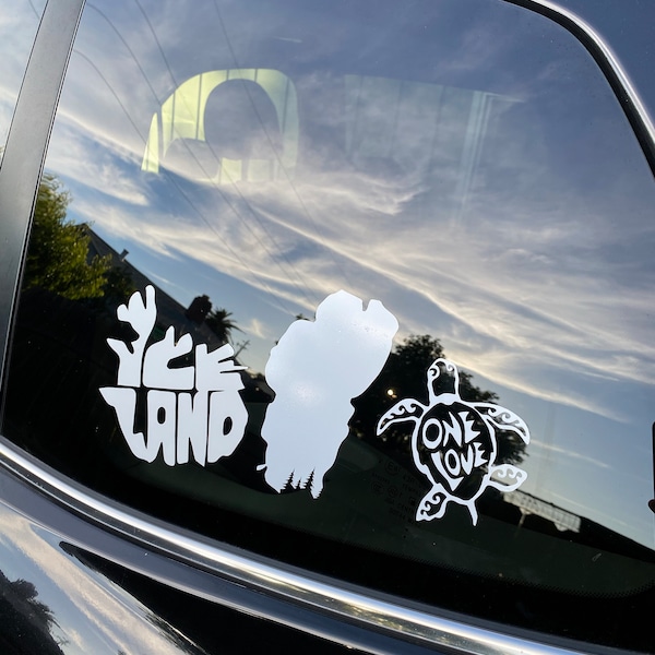 One Love Turtle Rasta Reggae Vinyl Decal / Rub on Sticker - 14 Colors ...