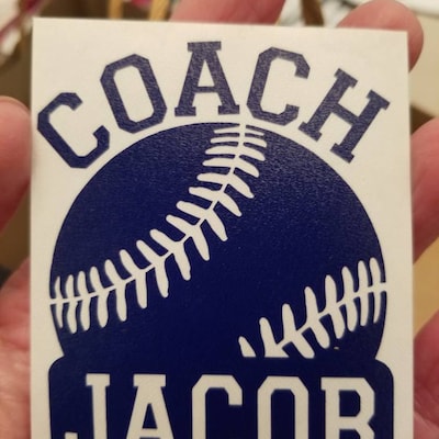 Baseball Coach Gift Baseball Player Decal Baseball With Name Decals ...