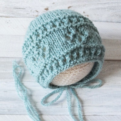 Knitting Pattern Ridges Bonnet Newborn Photography Prop - Etsy