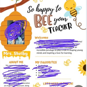 Meet the Teacher Eucalyptus and Gold Template Printable With Newsletter ...