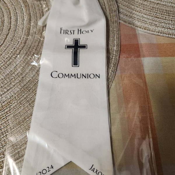 Personalized First Holy Communion Boy Arm Band: Monogrammed Muslin ...