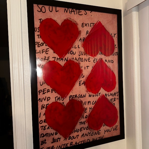 Affirmation Poster, 70s Poster, Red Wall Art, Trendy Wall Art, Hippie ...