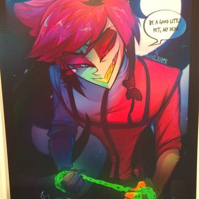 Hazbin Hotel Neon Alastor Fanart Prints - Etsy
