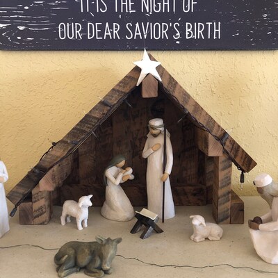 Angel Pedestal Stand, Raised Display Stand for Willow Tree Nativity ...