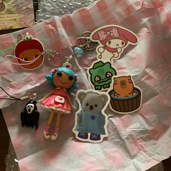 Totoro Cottagecore Ghibli Clutter Charm Keychains - Etsy