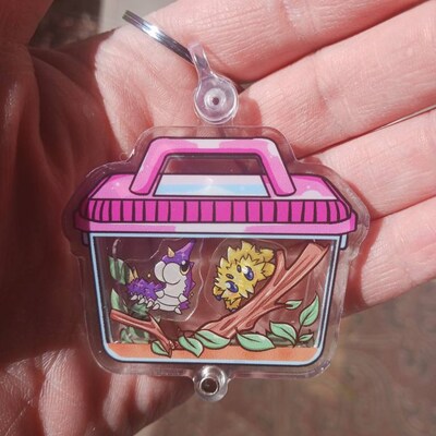 Bug Type Terrarium Customize Openable Shaker Charm Acrylic Keychain ...