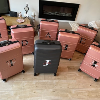 Suitcase STICKER Initials Name Personalised Decal Vinyl - Etsy