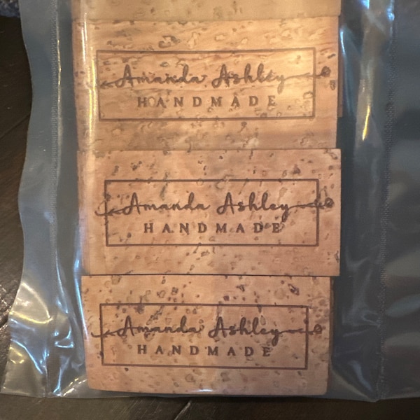 Custom Cork Fabric Labels: Personalized Logo Tags, 1x2 Inch - Etsy