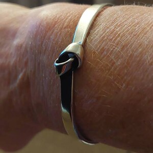 Silver Adjustable Bangle Bracelet With Crystals, Silver Bangle ...