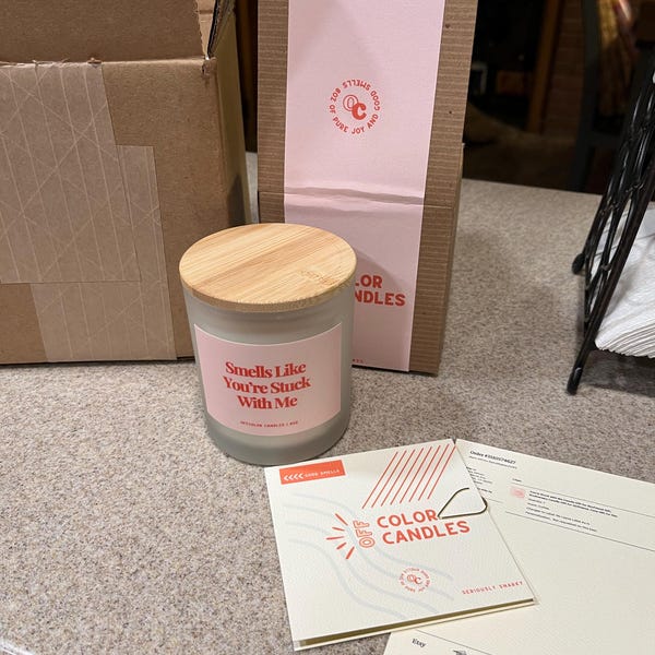 You're Stuck With Me Candle Gift for Boyfriend Gift, Anniversary Candle ...