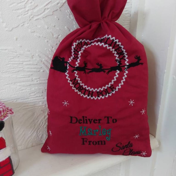 Santa Sack Embroidery Design - Santa Embroidery Design - Special ...