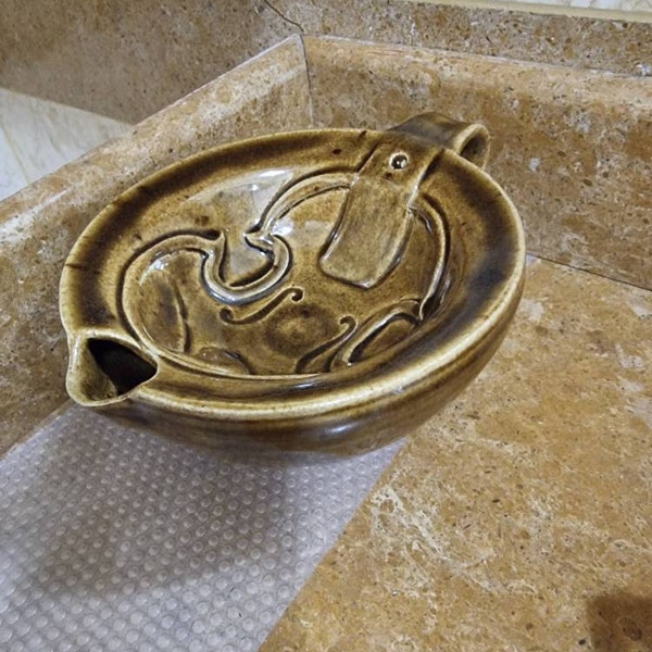 Unique Blue Woodfired Coffee Cup. Woodfired Stoneware Cappuccino Coffee ...