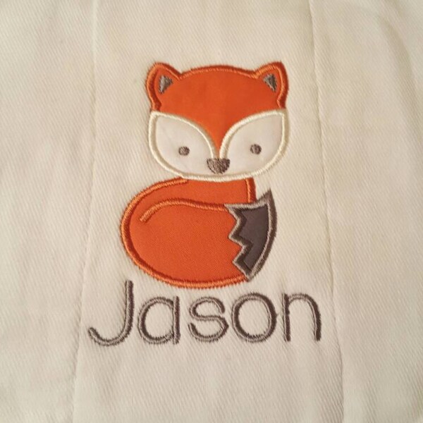 Fox Applique Design - Fox Embroidery Design - Woodland Friends Applique ...