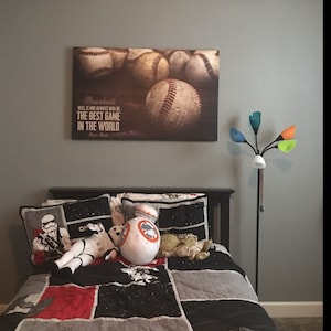Baseball Decor for Boys Bedroom, Baseball Nursery Art Canvas, Baseball ...