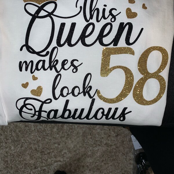 58th Birthday Svg. This Queen Makes 58 Look Fabulous Svg. Birthday ...