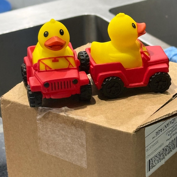 Dinosaur Themed Yellow Rubber Dino Duck Ducks - Pink Blue Green ...