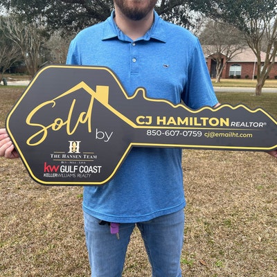 Realtor Sold Sign, Realtor Key Sign, Sold Sign, Realtor Sign, Real ...