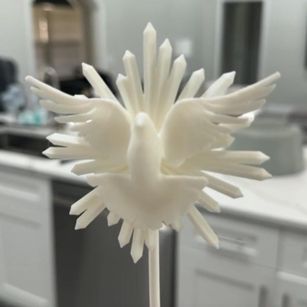 Holy Spirit Cake Topper / Floral Ornament - Etsy
